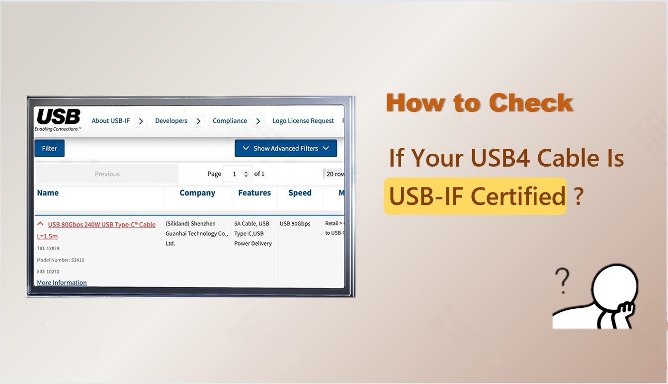 How to Check If Your USB4 Cable Is USB-IF Certified – Silkland